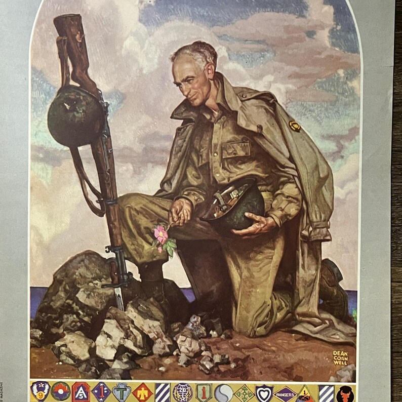 Dean Cornwell WWII Vintage Soldier Mourning Art Print 11x15 V3 - Etsy