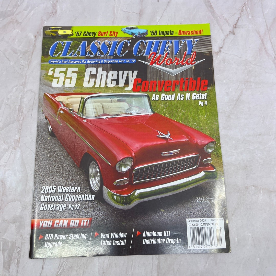 55 Chevy Convertible Classic Chevy World Magazine Dec 2005 M29 - Etsy