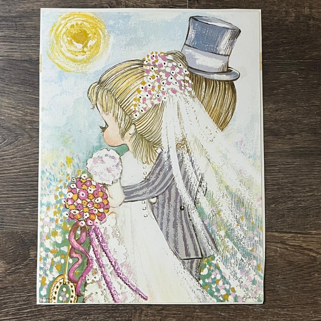 1970s Marriage - Scafa Tornabene Retro Kitsch Lithograph Art Print 9x12 ...