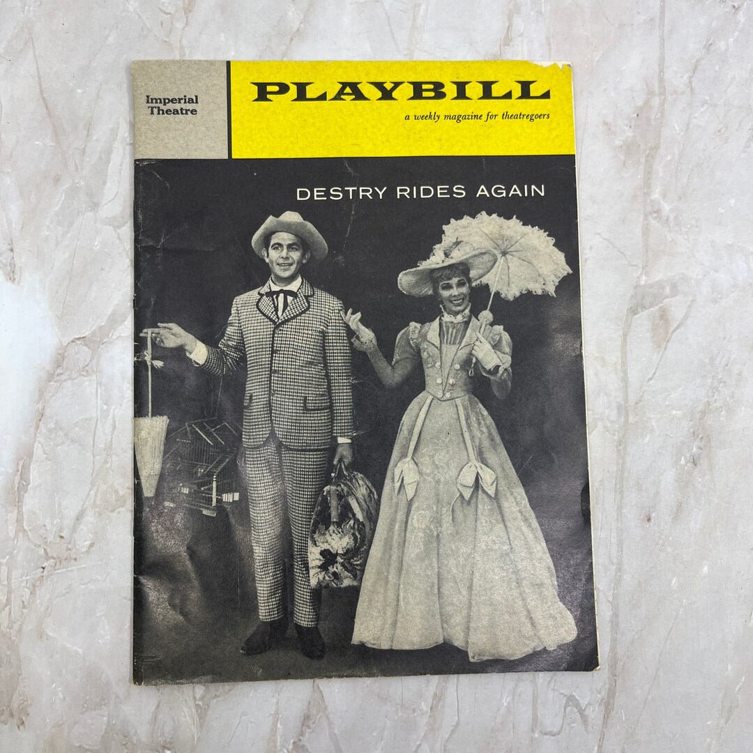 1960 Feb Vintage Imperial Theatre Playbill Destry Rides Again TF5-L1 - Etsy