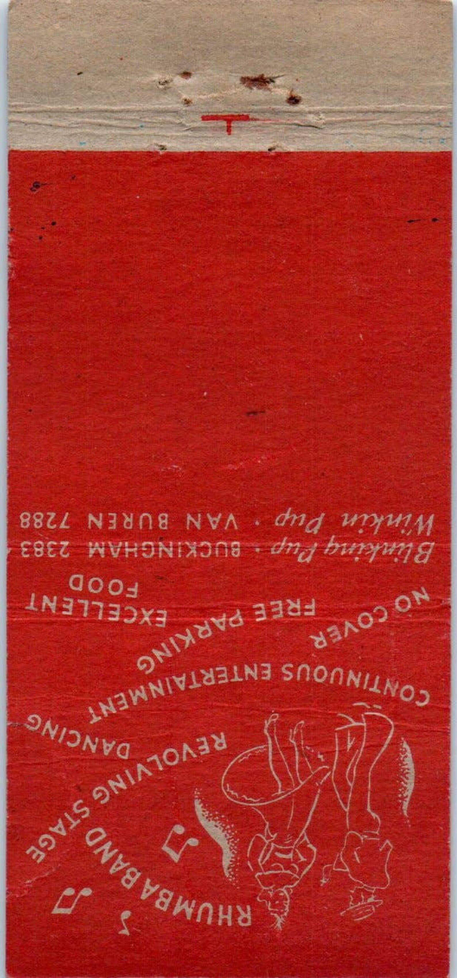 Blinking Pup Tropical Show Bar North Pulaski Advertising Matchbook ...