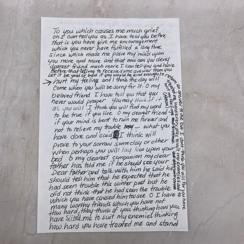 Early 1800s Handwritten Angry Letter Burrillville RI Area AE6 - Etsy