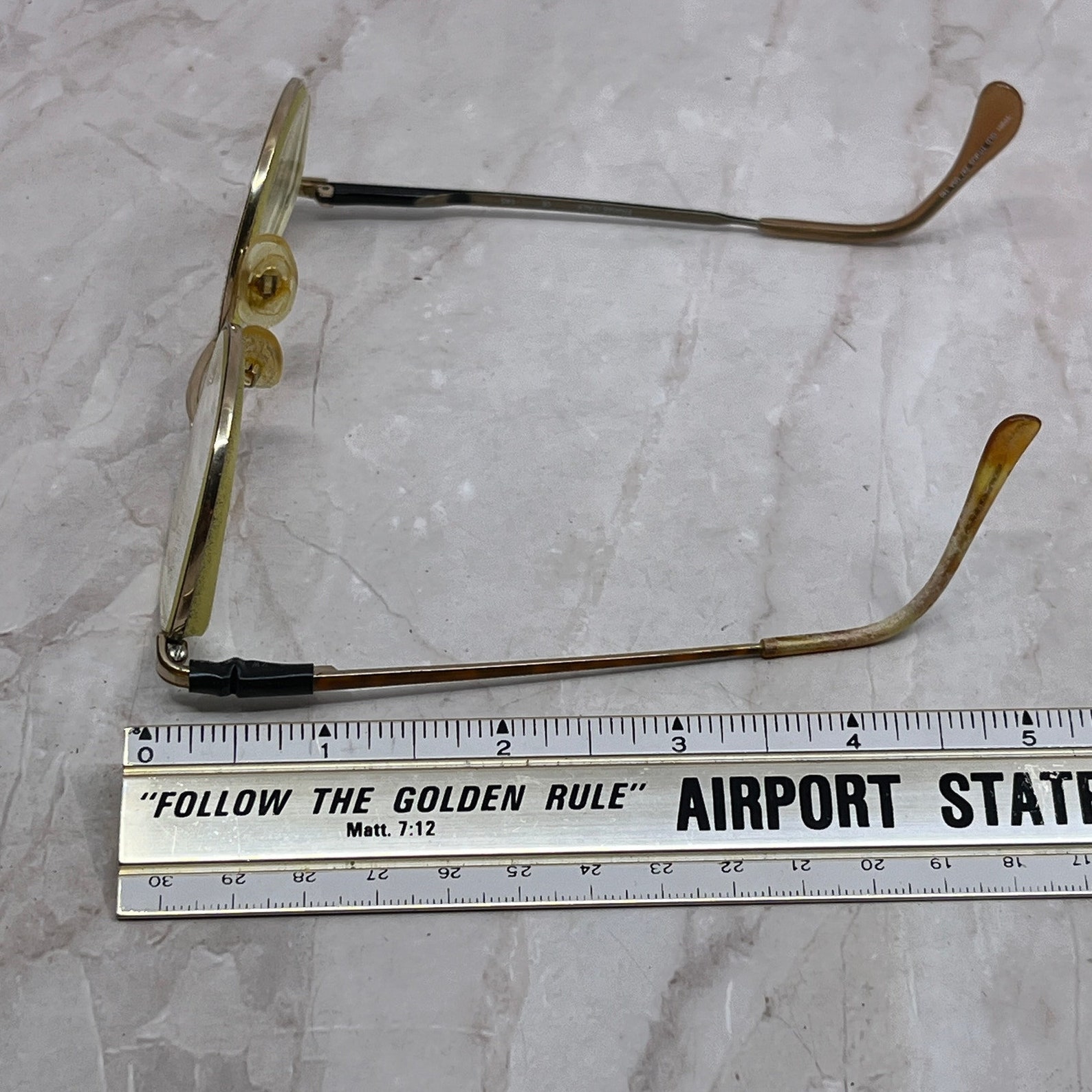 Retro Titmus Z87 Italy Gold Tone Wire Frame Sunglasses Eyeglasses Frame ...