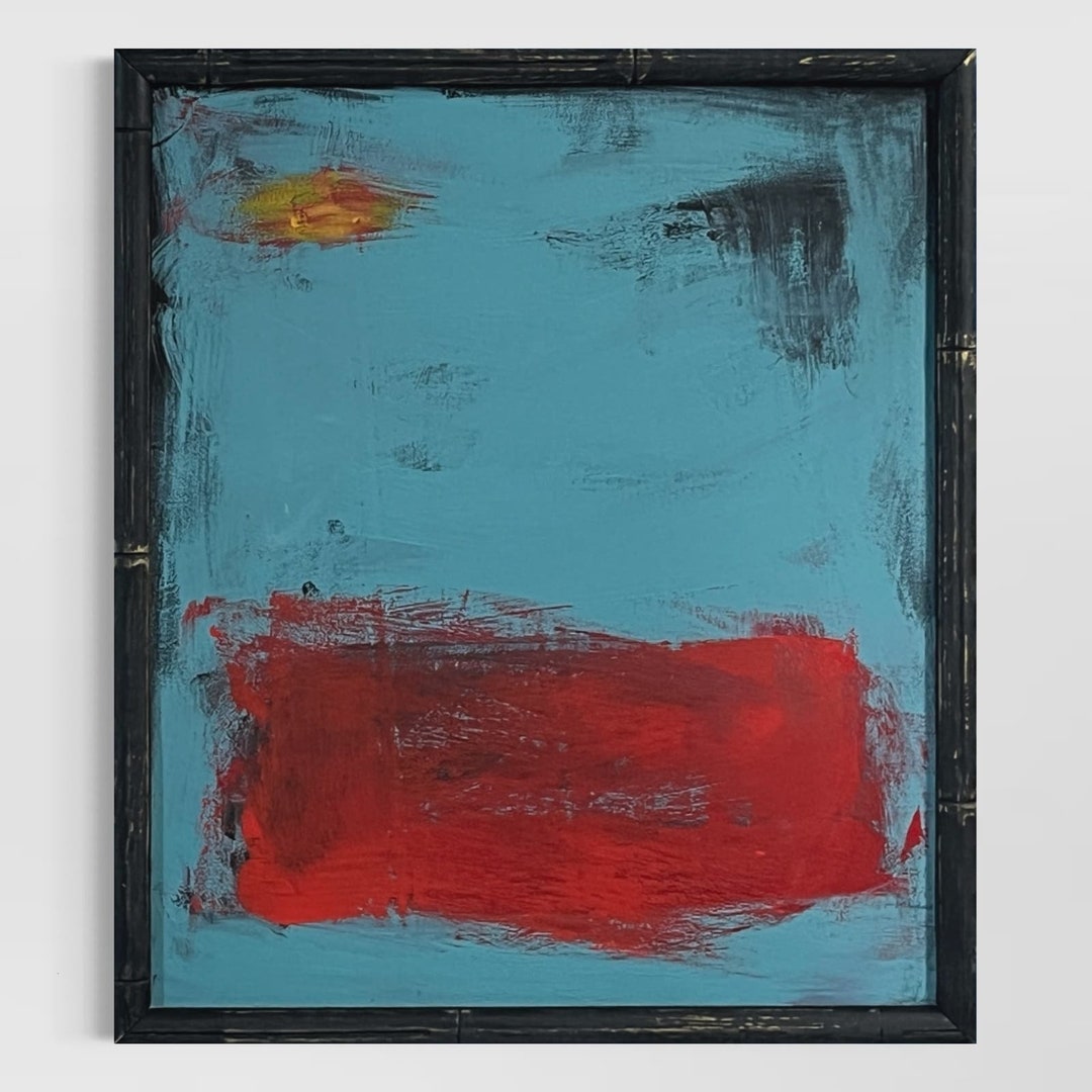 Original Framed Mixed Media Abstract Art Painting "rational Doubt ...