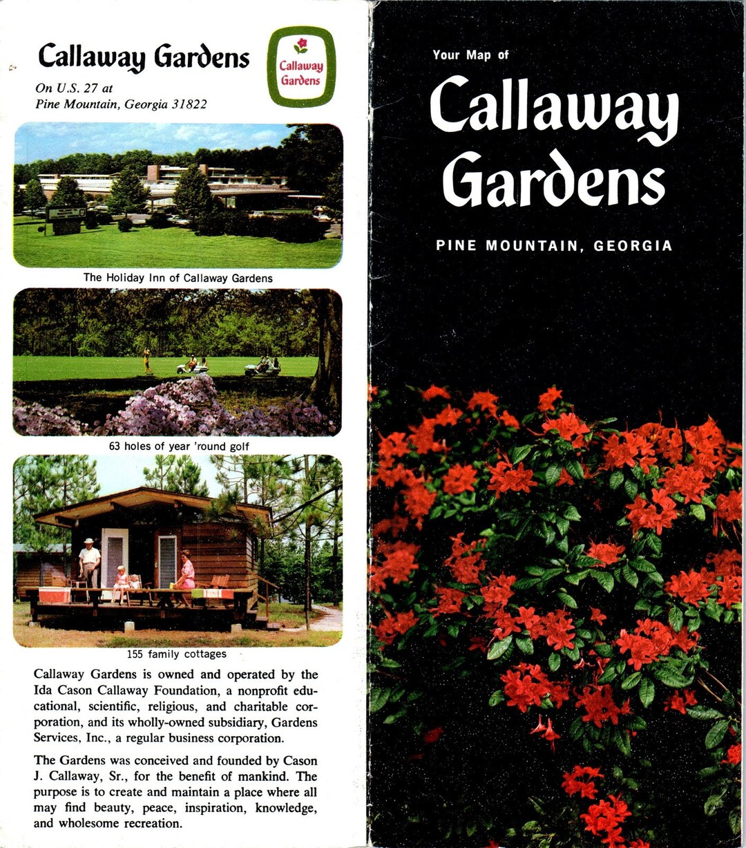 Vintage Callaway Gardens Pine Mountain Georgia Travel Brochure TF4-B1 ...