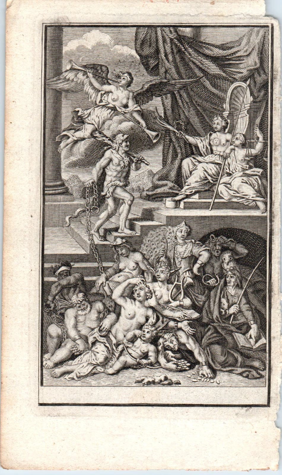 C1780 Original French Engraving Hercules Seven Deadly Sins Personified ...