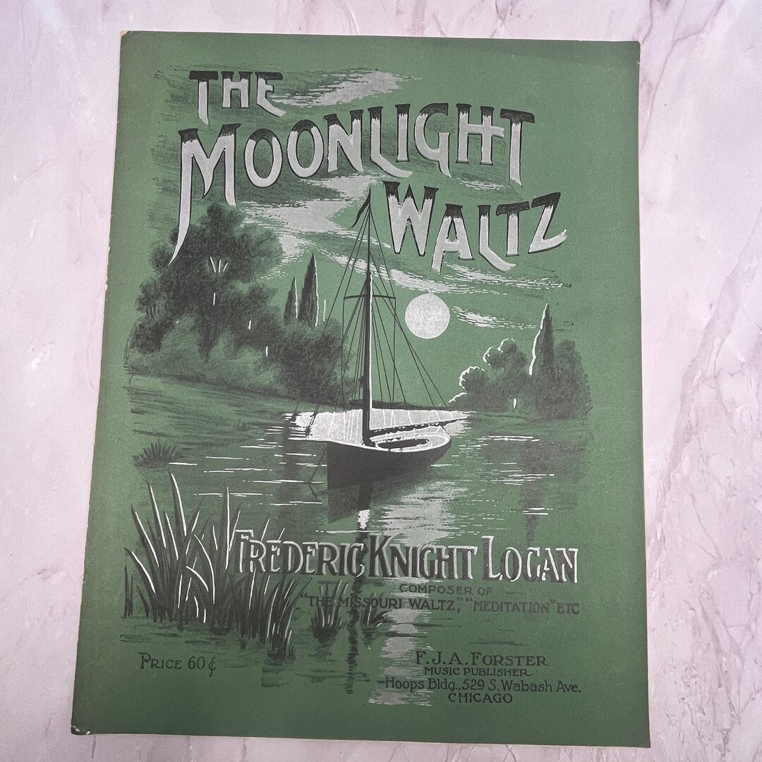 The Moonlight Waltz Frederic Knight Logan 1916 Sheet Music V15 - Etsy