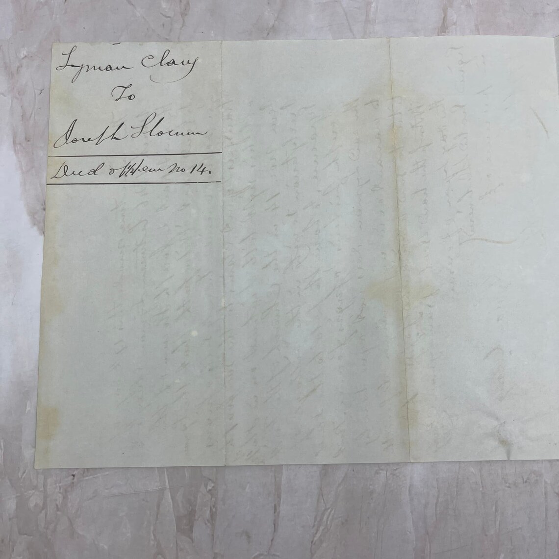 1846 Indentured Servant Contract Joseph Slocum Lyman Clay Newport RI ...