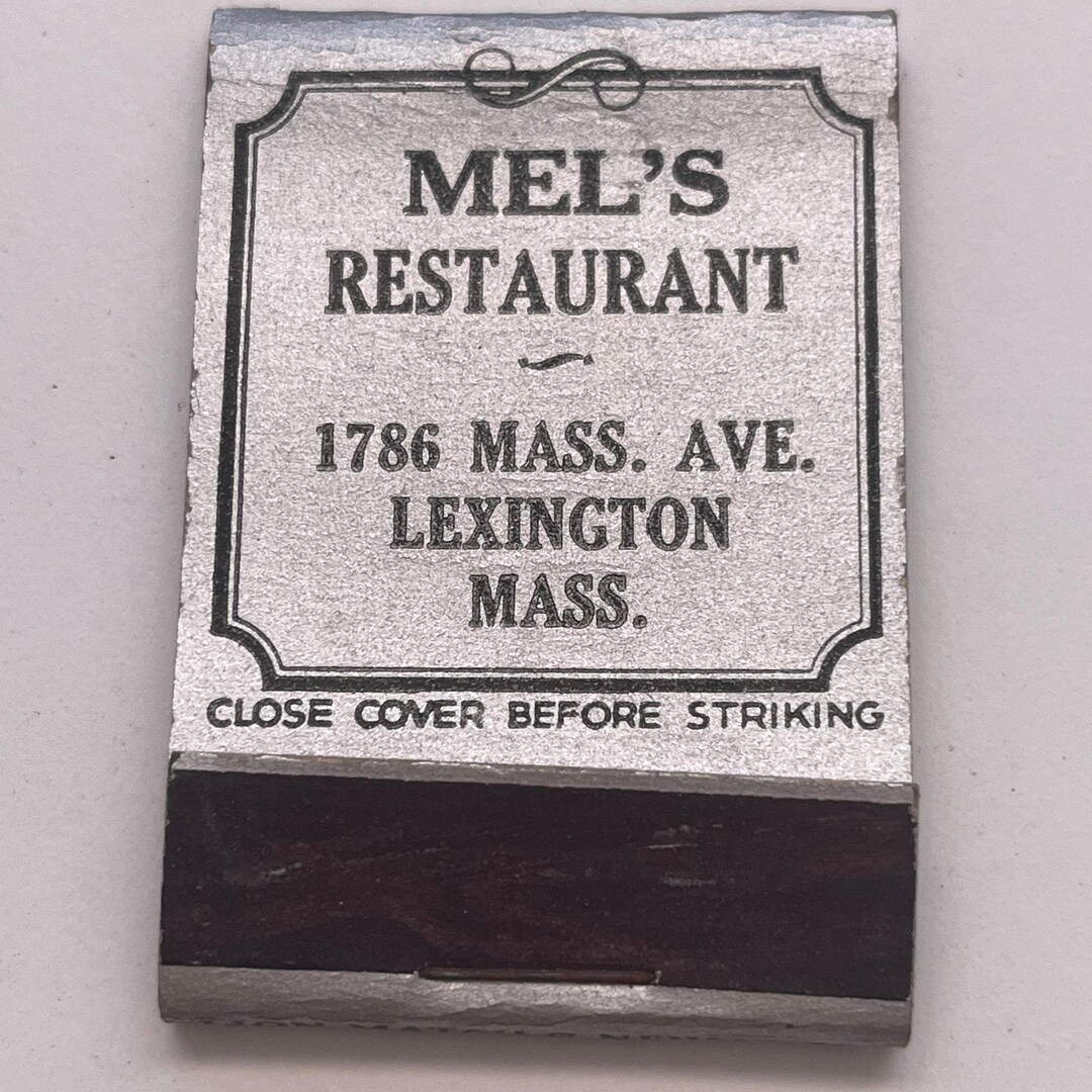 Mel's Restaurant Lexington MA Vintage Matchbook Cover TB8-MB2-9 - Etsy