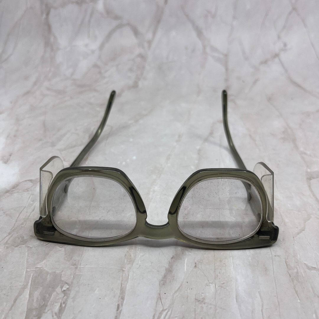 Vintage PI Horn Rim Safety Glasses With Side Shields Sunglasses Frames ...
