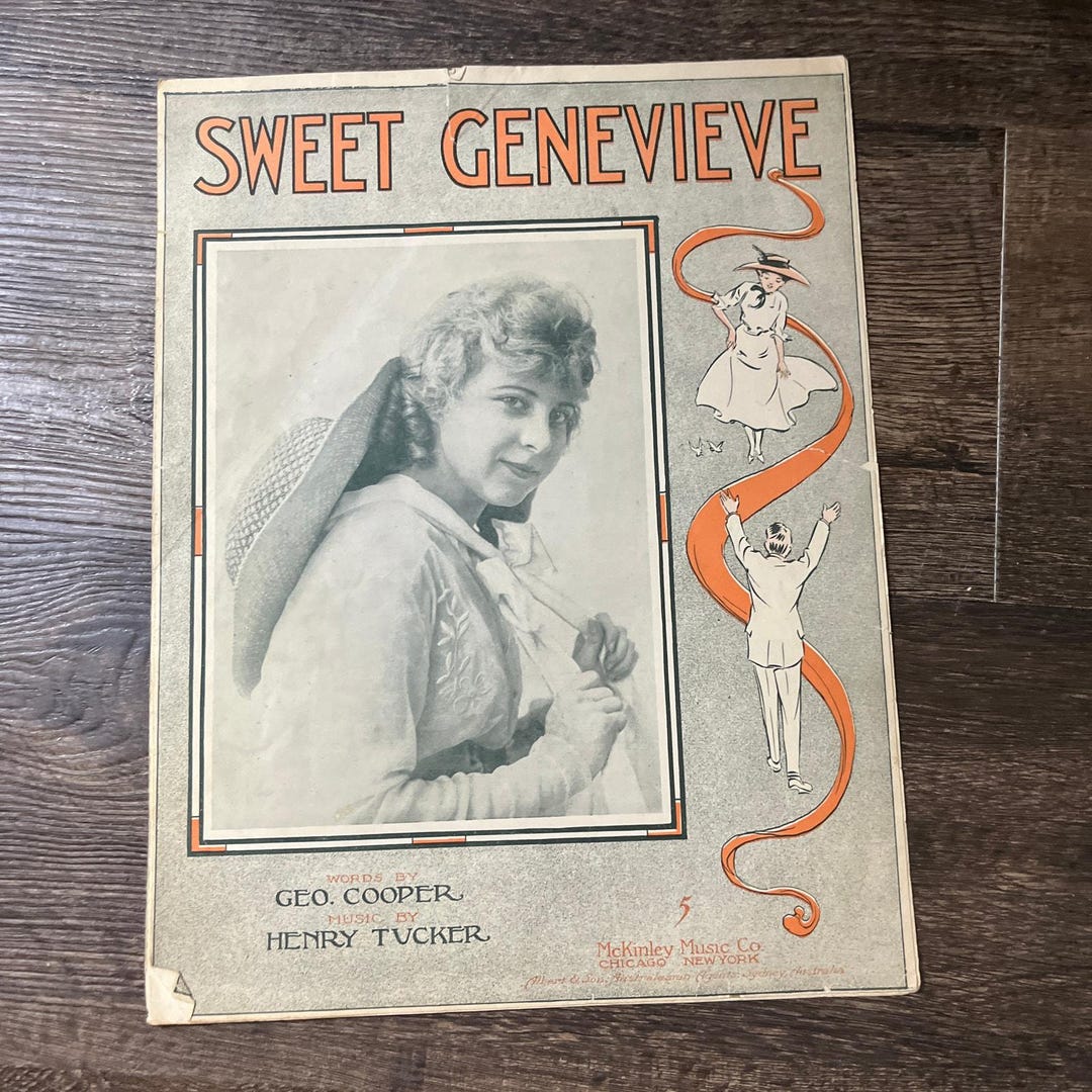 Sweet Genevieve Geo Cooper Henry Tucker 1916 Sheet Music V13 - Etsy