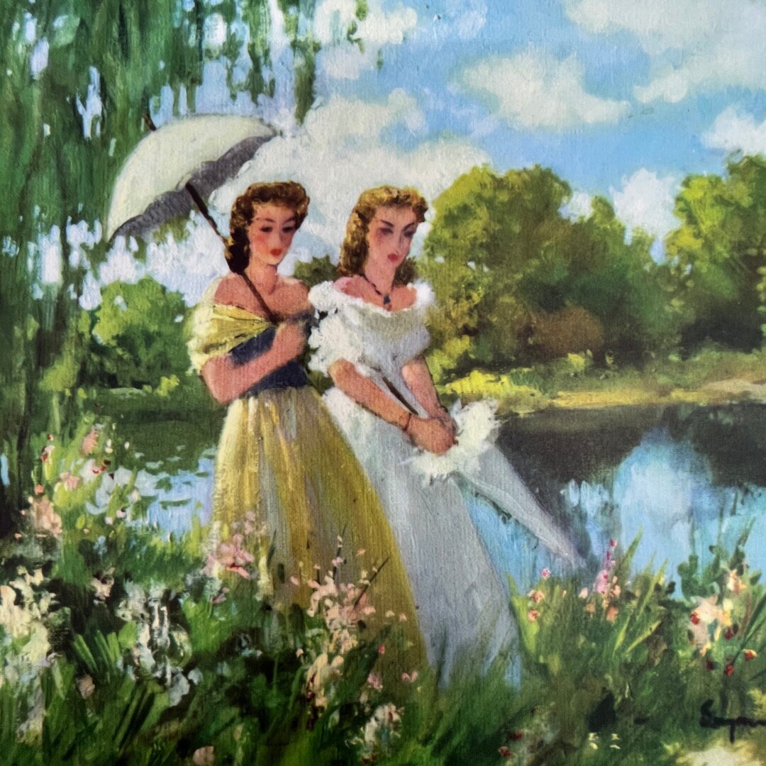 1959 Little Women L. Desmond Donald Art Co. Print Holland 10x12 FL6-3 ...