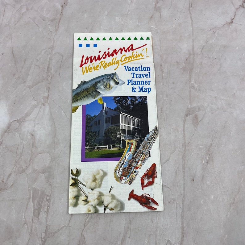 C1990 Louisiana Vacation Travel Planner and Fold Out Map TH9-TM1 - Etsy