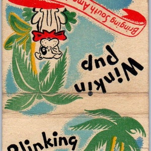 Blinking Pup Tropical Show Bar North Pulaski Advertising Matchbook ...