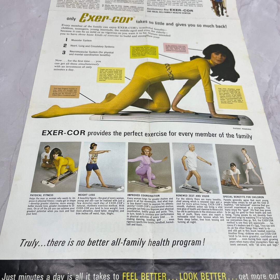 1971 Exer-cor Exercise Machine Promotional Brochure Bensenville IL TH2-MI1 - Etsy