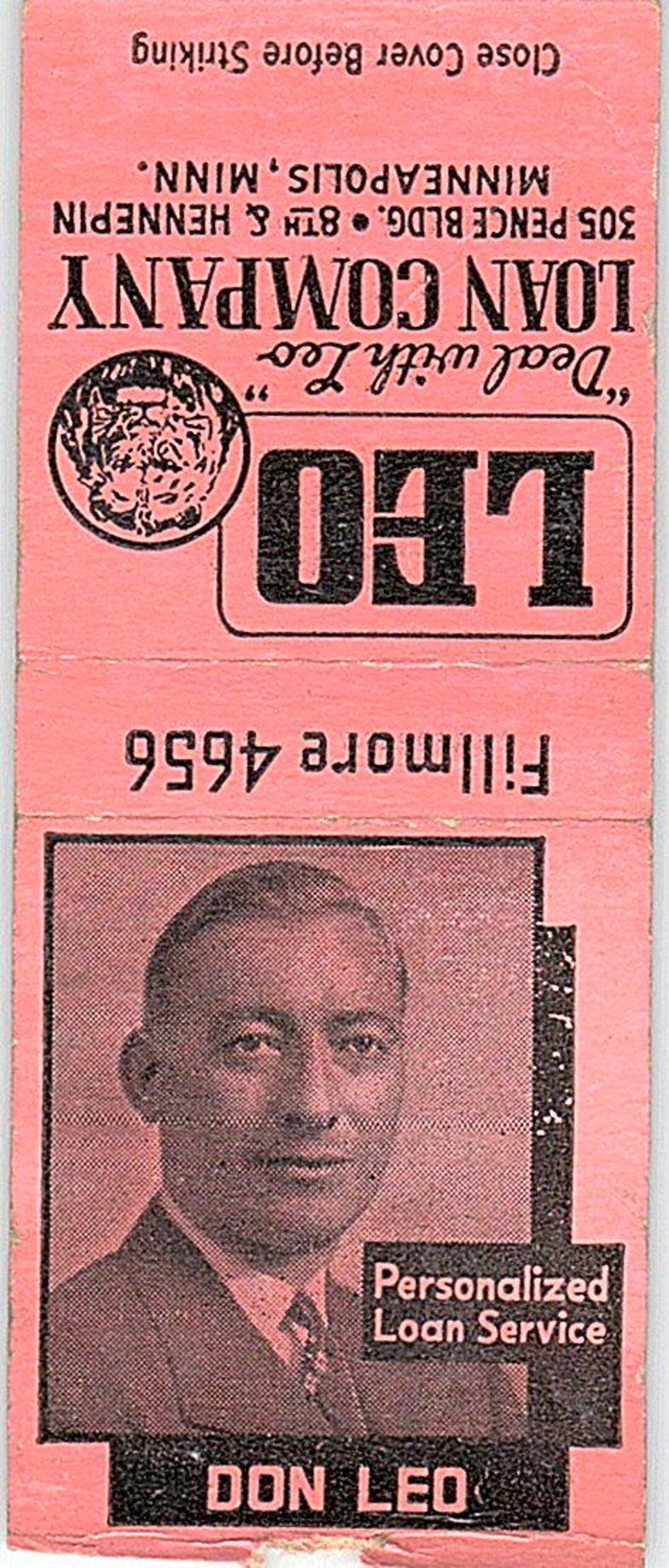 Don Leo Loan Co Minneapolis Vintage Matchbook Cover SC7-Y1 - Etsy