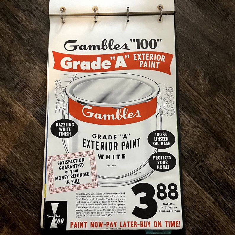1960 Grade A Exterior Paint Gambles 100 Store Display - Etsy