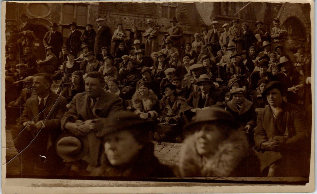 View of a Large Crowd of People Vintage RPPC Real Photo Postcard AB9 - Etsy