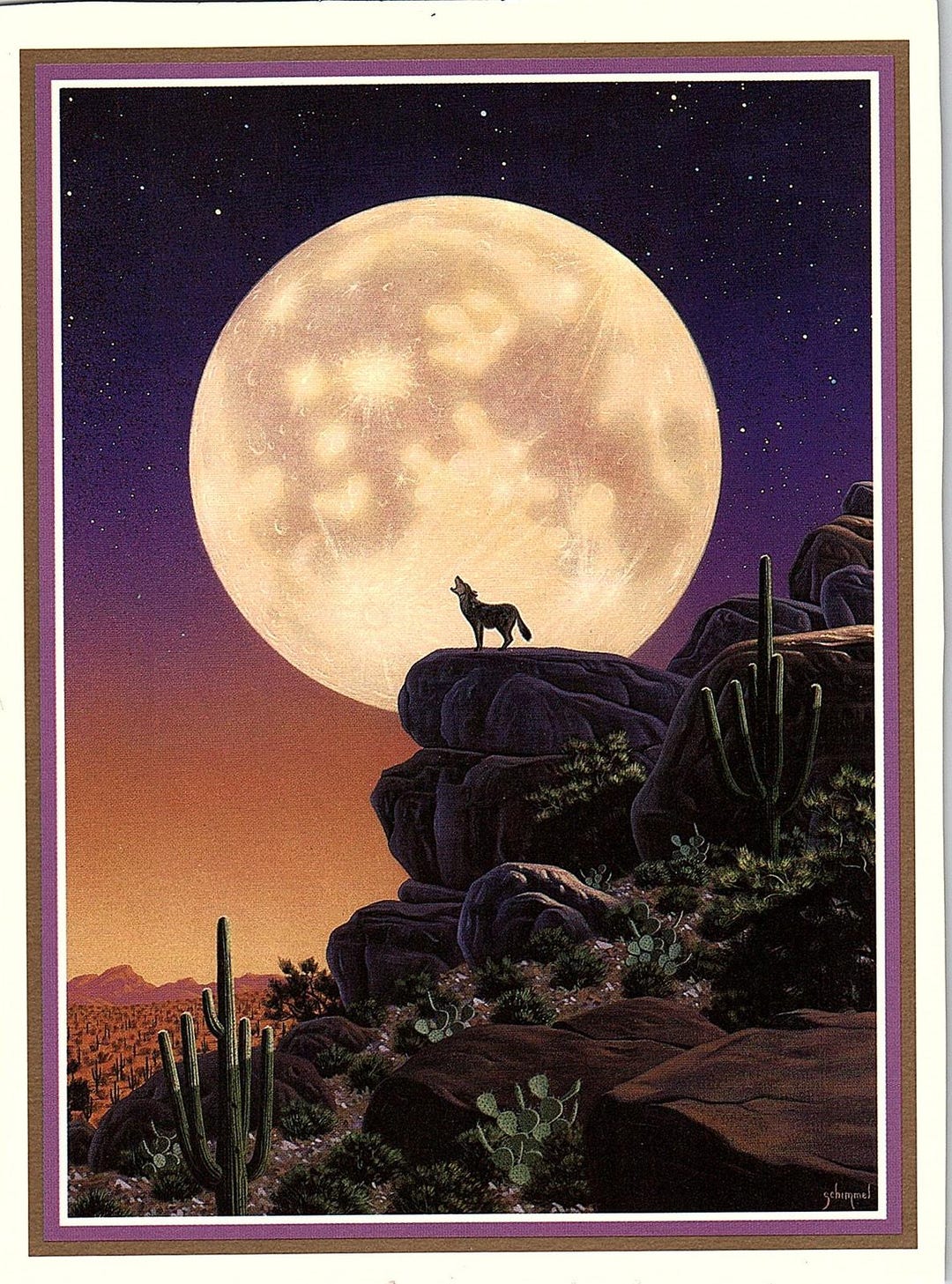 William Schimmel Desert Moon Song 5x7 Art Print Southwest AF6-18 - Etsy