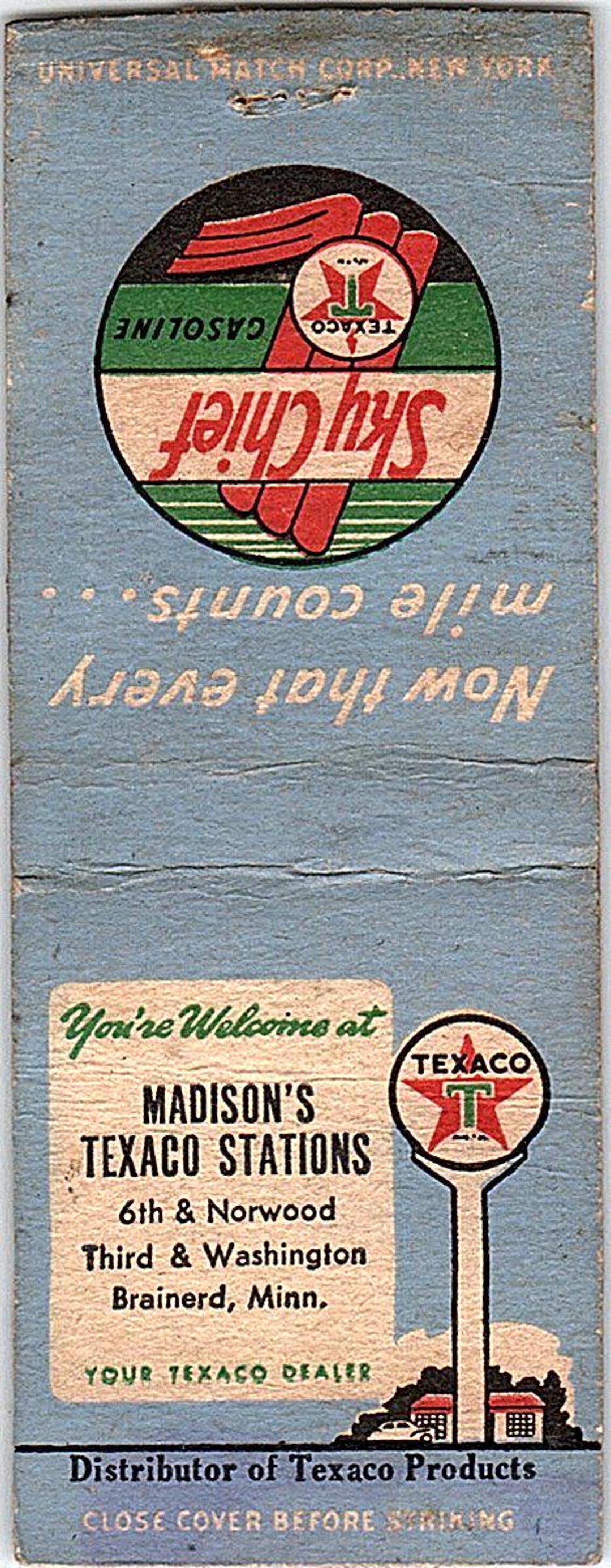 Madison's Texaco Stations Brainerd MN Vintage Matchbook Cover SE5-Y2 - Etsy