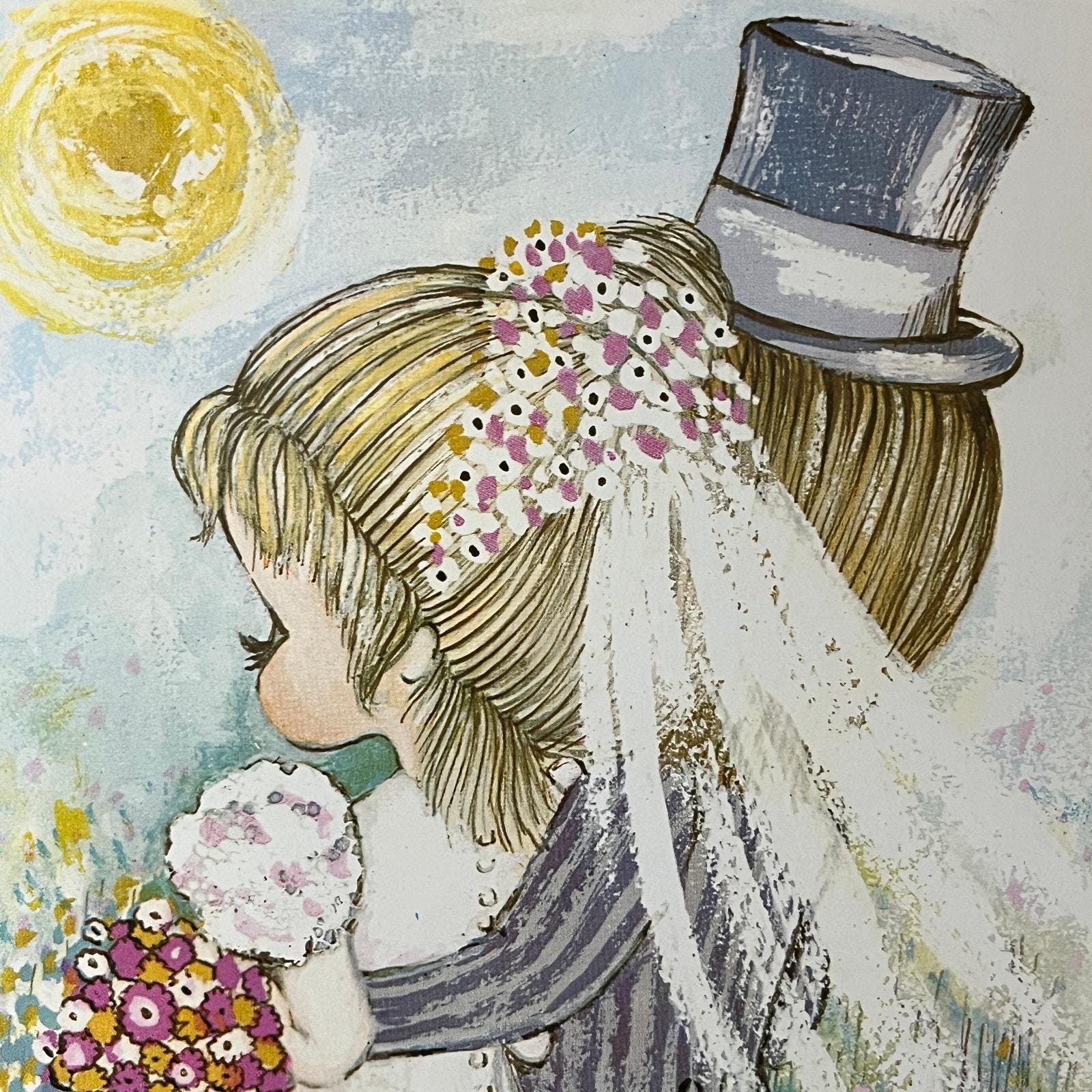 1970s Marriage - Scafa Tornabene Retro Kitsch Lithograph Art Print 9x12 ...