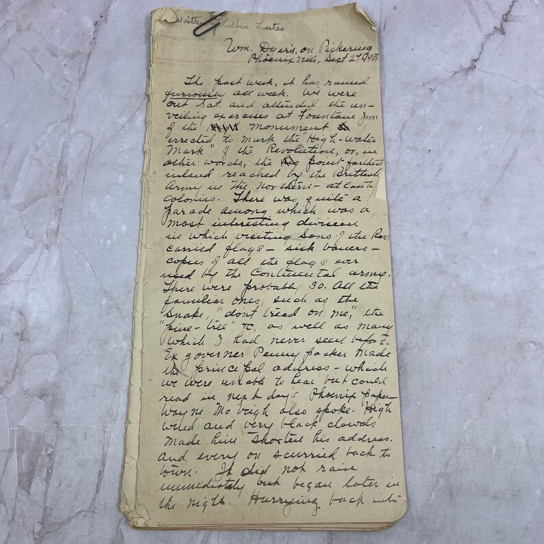 1907 Letter Lillian Lutes Wm. Dyer on Pickering-ford Phoenixville PA ...