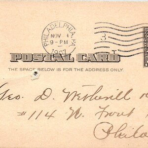 1907 Ogden & Mcnabb Painters and Decorators Philadelphia Postal Mailing ...