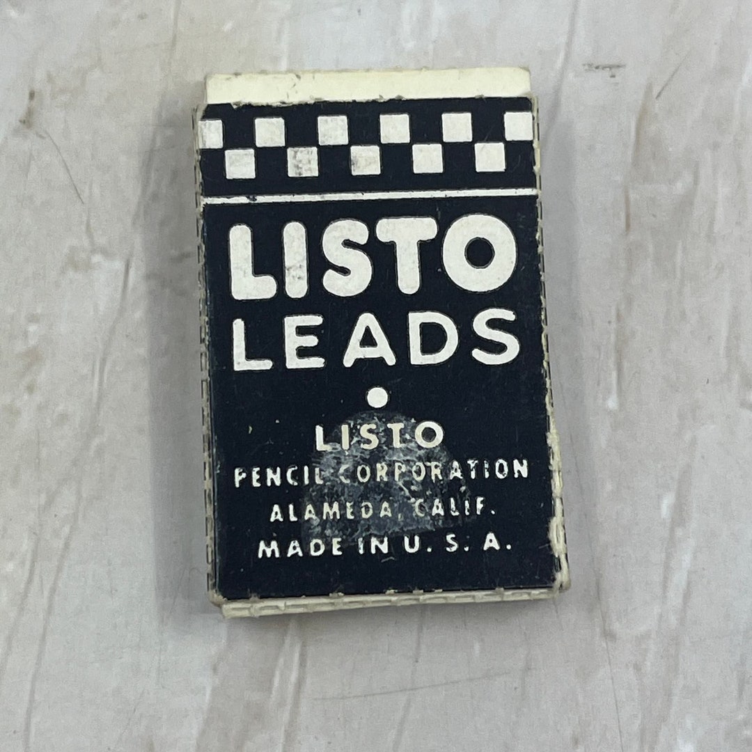 Vintage Listo Marking Pencil Large Size Leads Black No. 162 Pencil ...