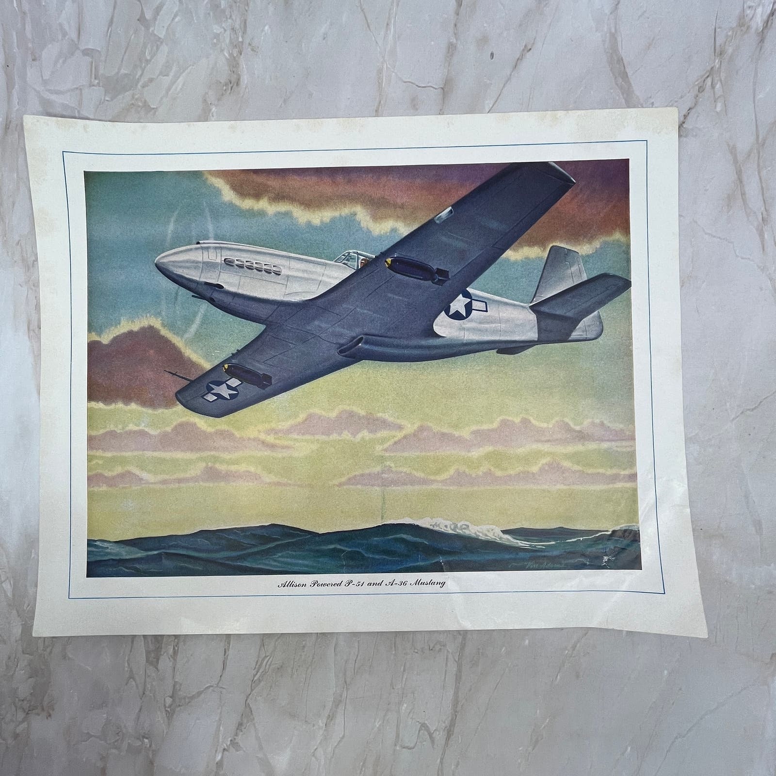 Allison Powered P-54 and A-36 Mustang Vintage Print 10.5x13 FL6-4 - Etsy