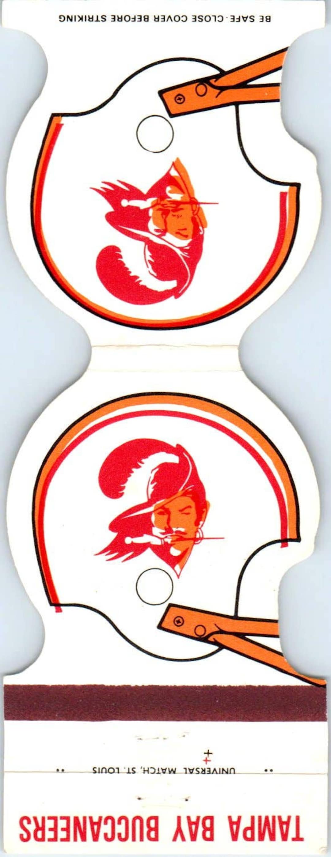 1980 Tampa Bay Buccaneers NFL Helmet Football Schedule Matchbook Cover ...