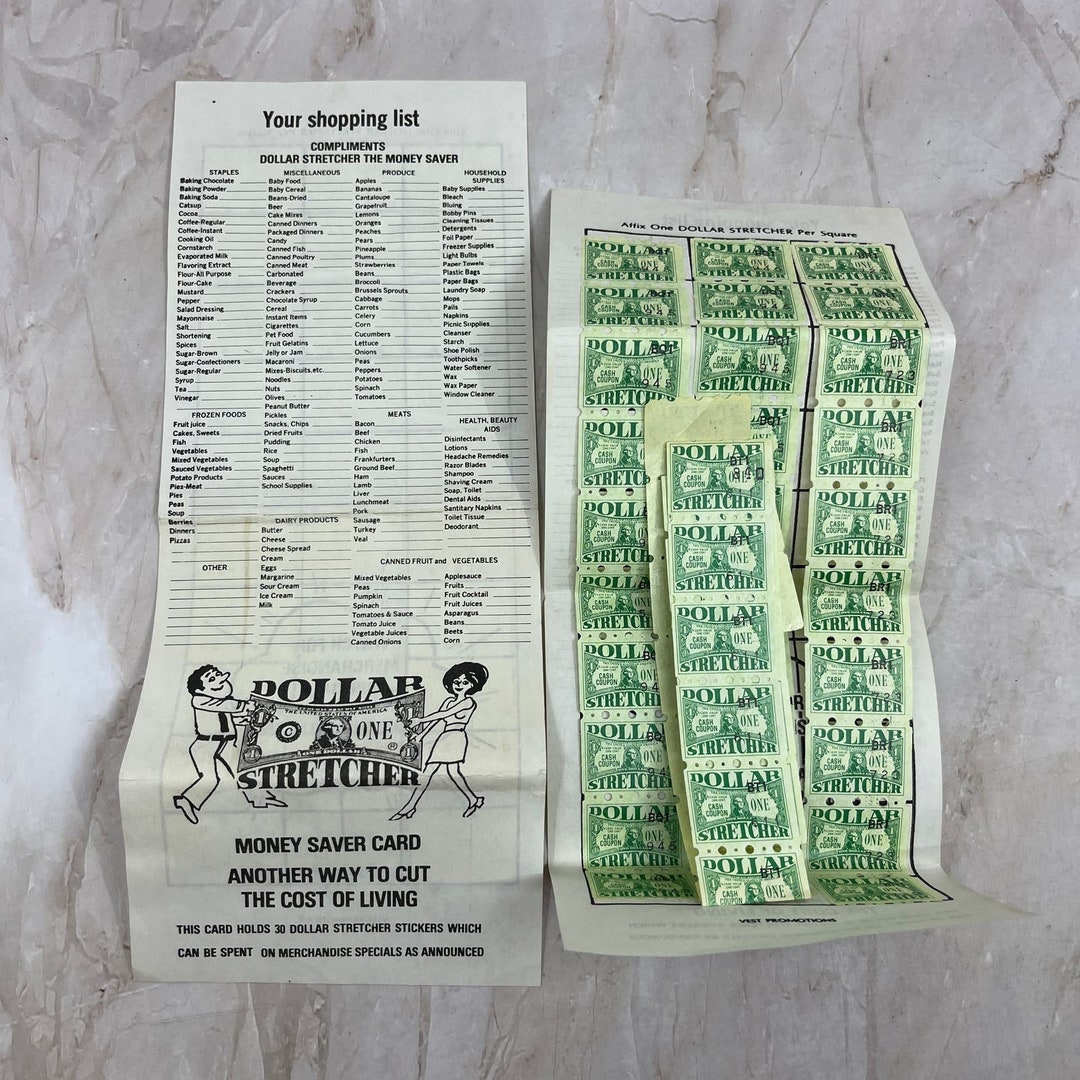 Vintage Dollar Stretcher Money Saver Coupons TI8 S5 Etsy UK