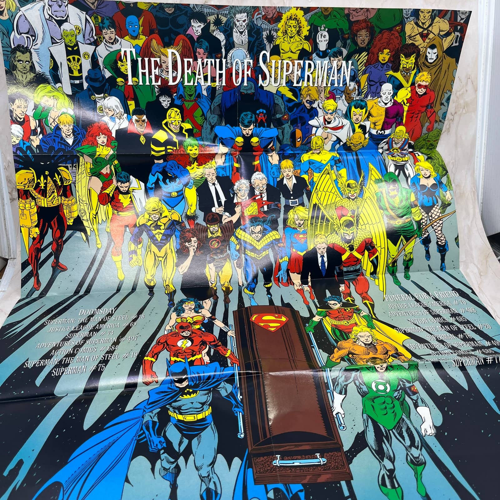 1993 DC Death of Superman Memorial Poster, eulogy and Card Set AB8 - Etsy