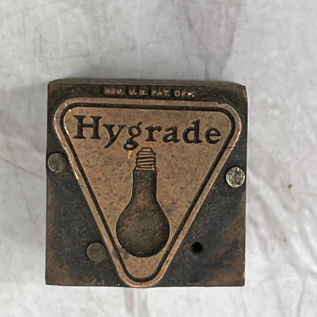 Retro Hygrade Logo Copper Vintage Letterpress Printers Block Plate SF5 ...