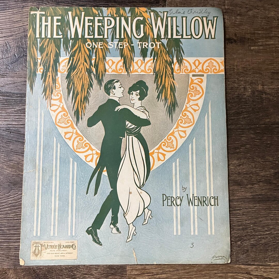 The Weeping Willow One Step Trot Percy Wenrich 1914 Sheet Music V13 - Etsy