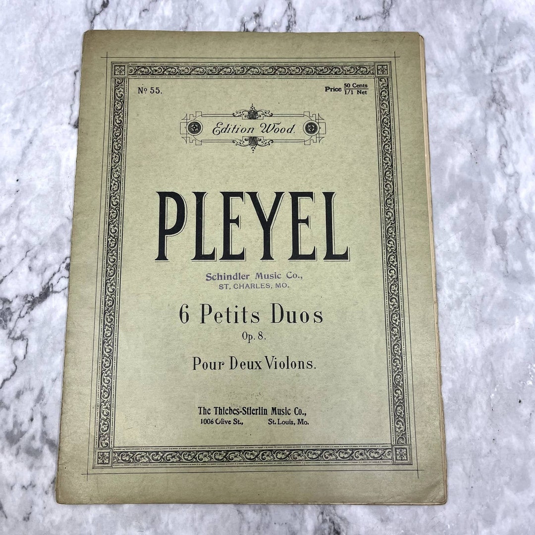 Pleyel 6 Petits Duos Pour Deux Violons 1905 Violin Sheet Music TK2-SM2 ...