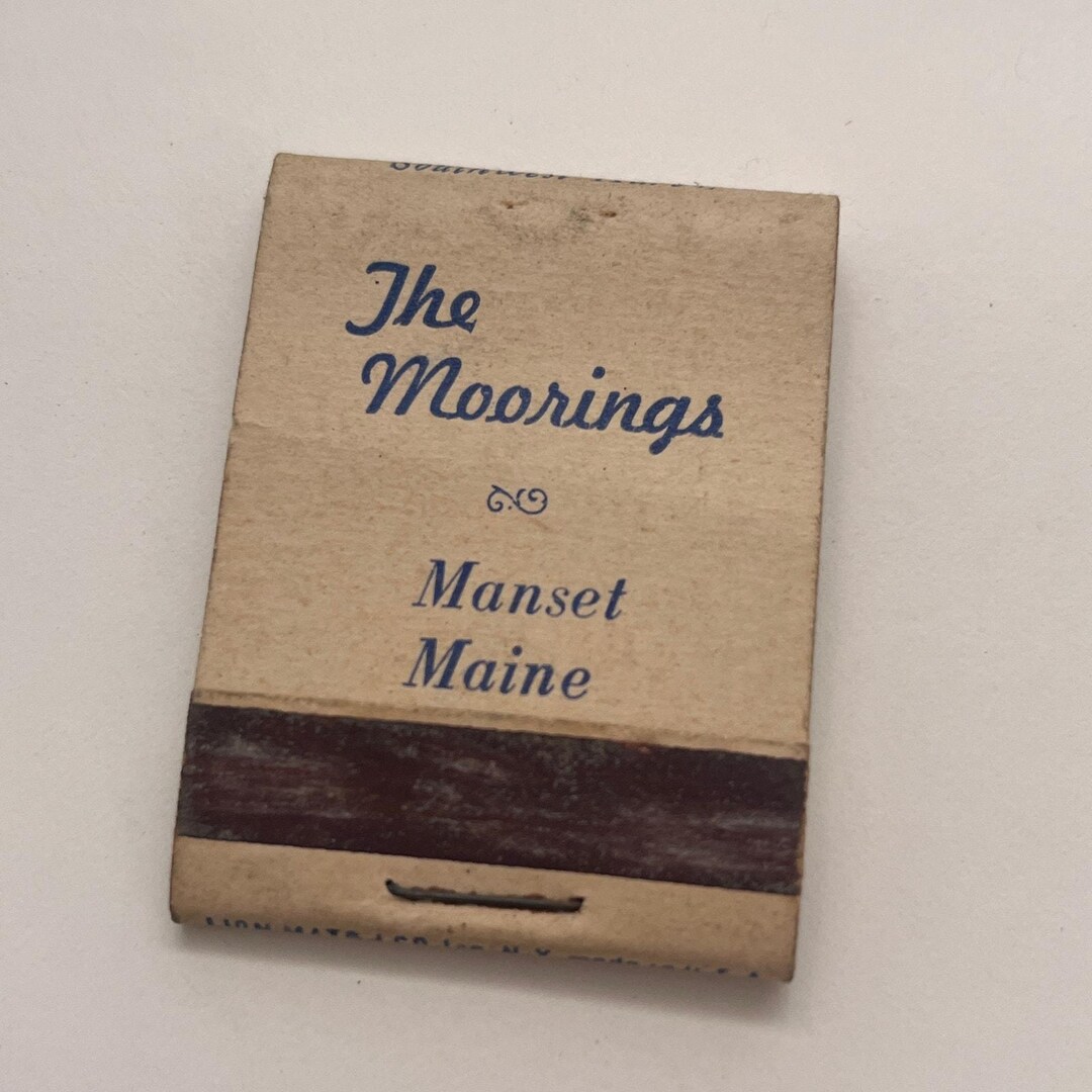 The Moorings Southwest Harbor Manset Maine Vintage Matchbook Cover TB8 ...