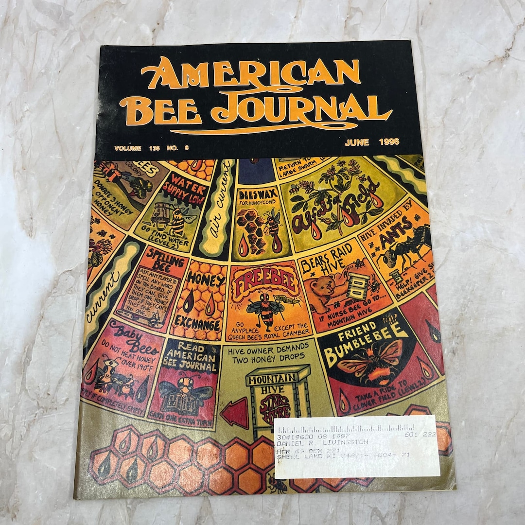 1996 June American Bee Journal Magazine Bees Beekeeping Honey M7 - Etsy