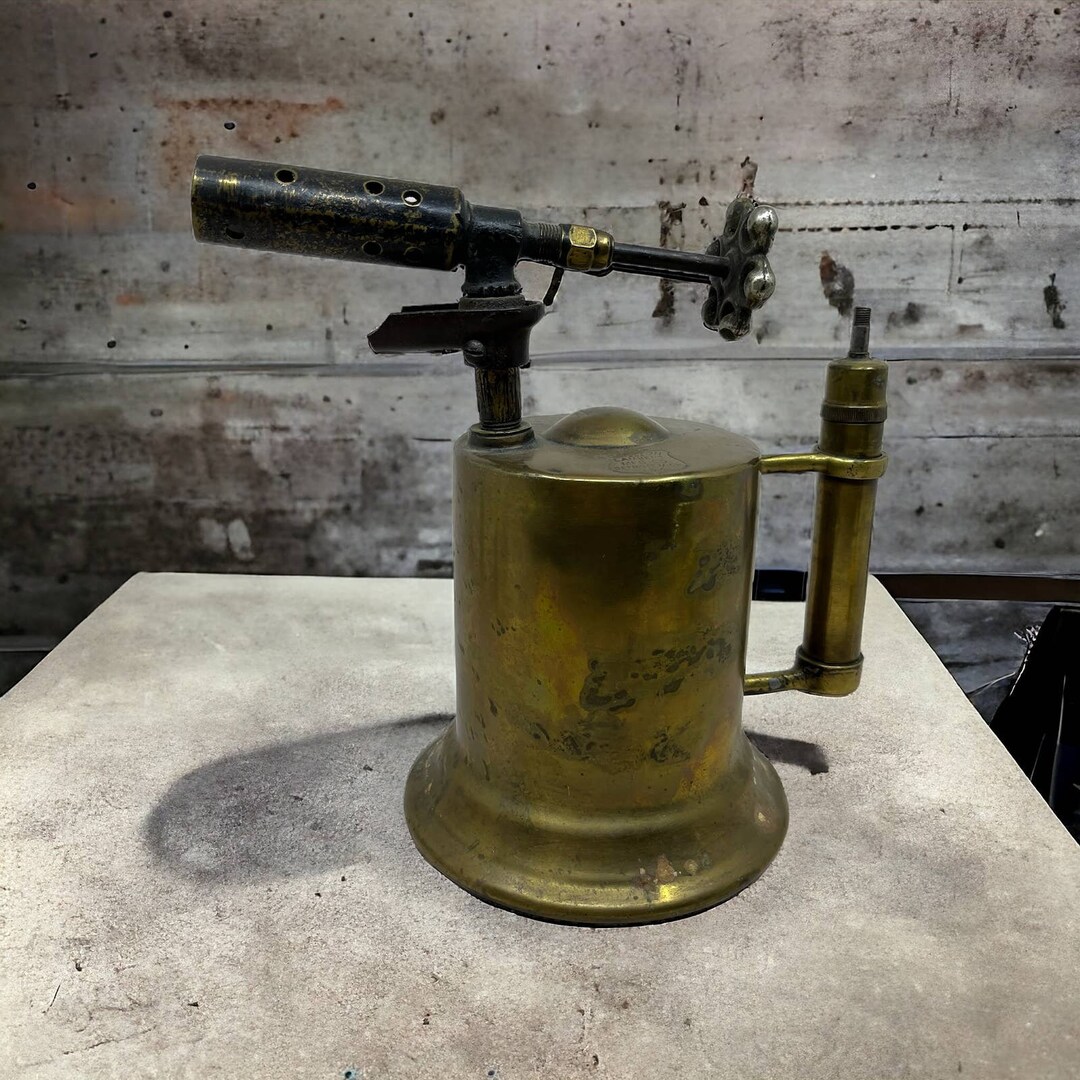 Antique Brass Clayton & Lambert Blow Torch Detroit Michigan Steampunk ...
