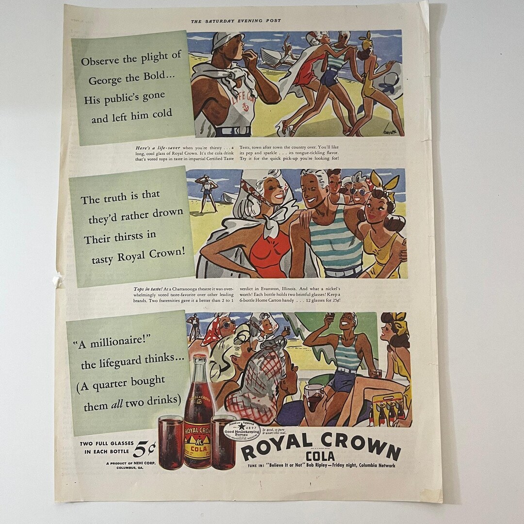 1939 Royal Crown RC Cola Advertisement George the Bold Bob Ripley V1-8 ...