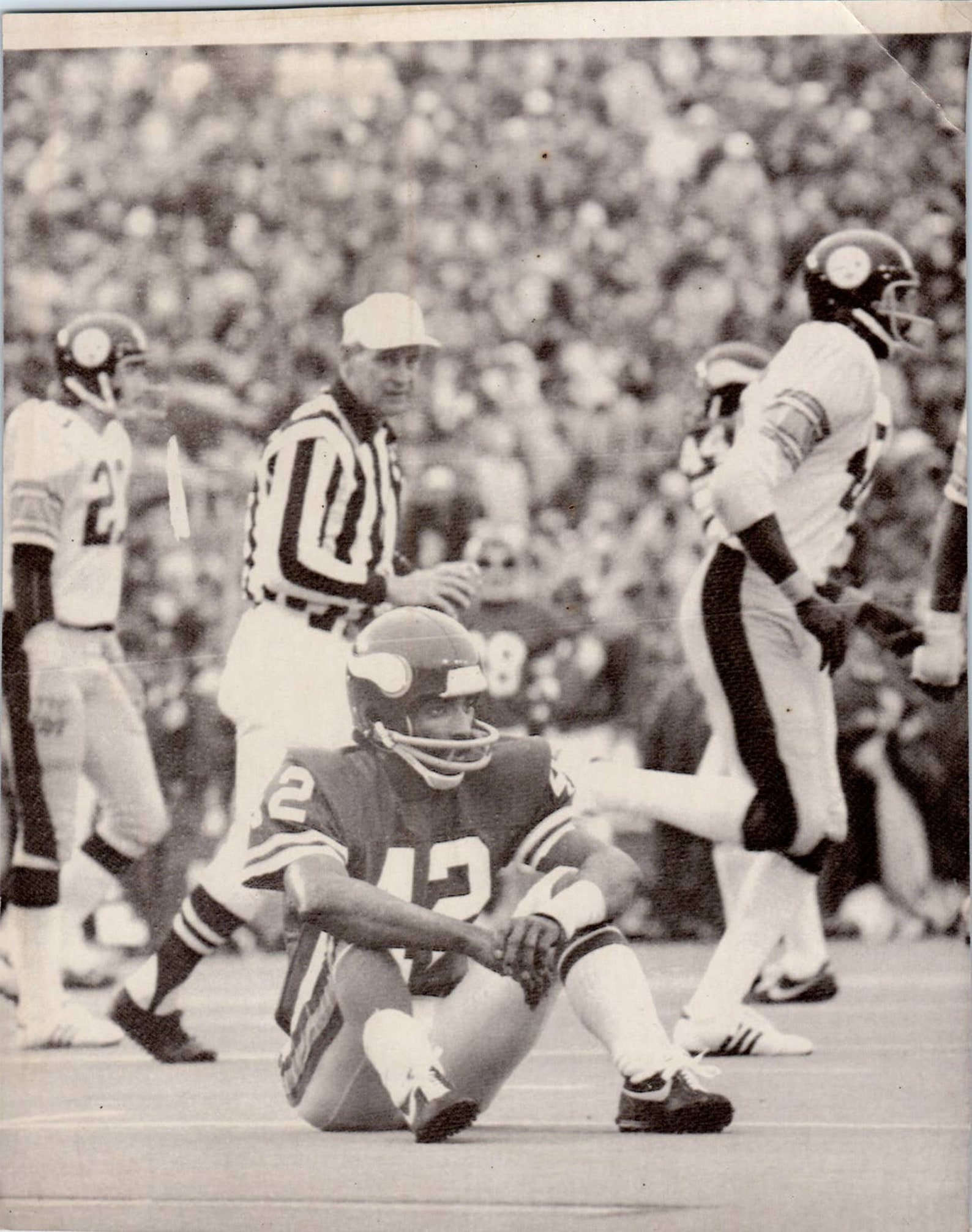 1975 Original Press Photo Football NFL Super Bowl 9 Vikings Steelers ...