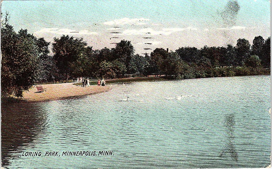 1913 Loring Park Huldah Anderson Minneapolis MN Antique Postcard AG2 ...