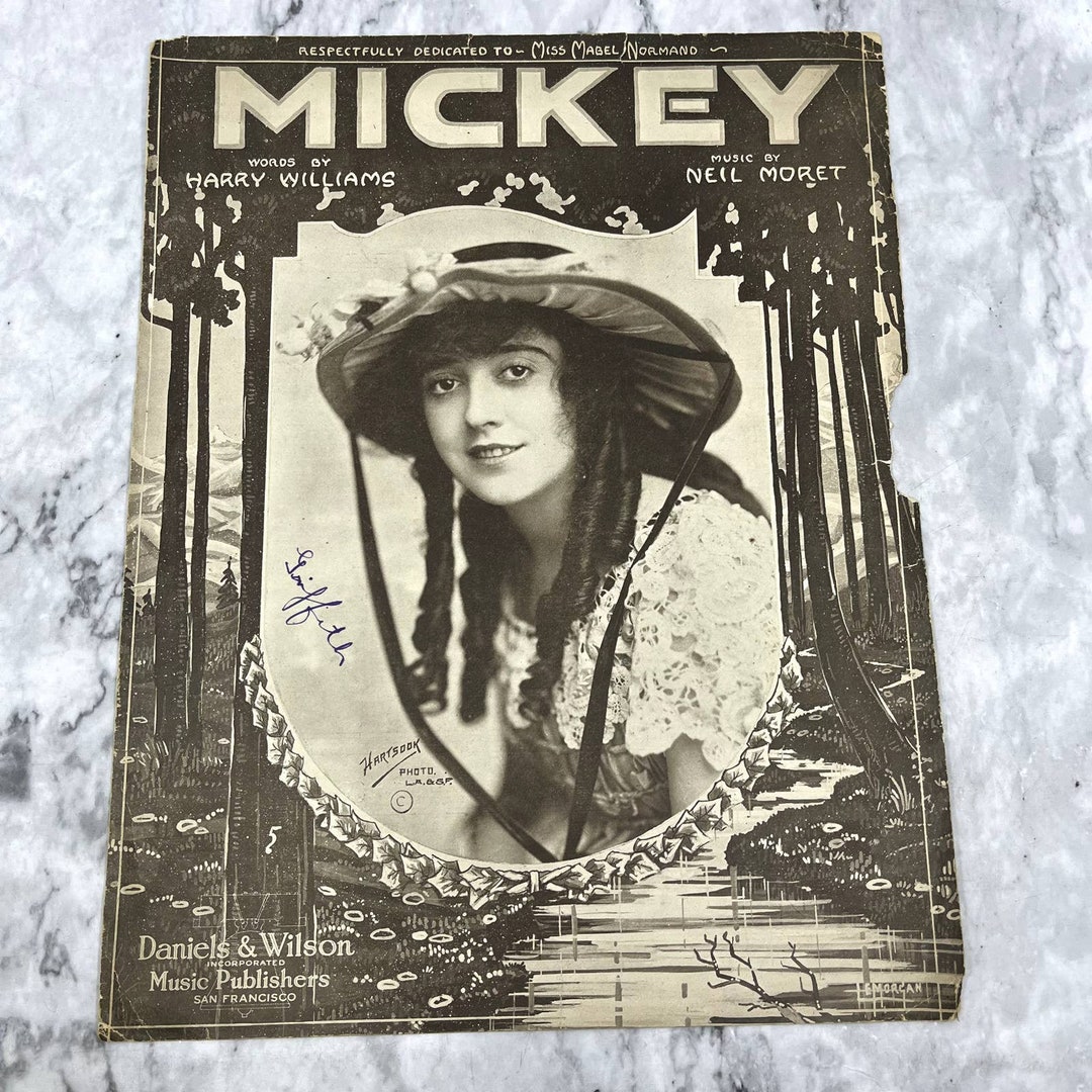 Mickey - Harry Williams Neil Moret 1918 Sheet Music TK2-SM2 - Etsy