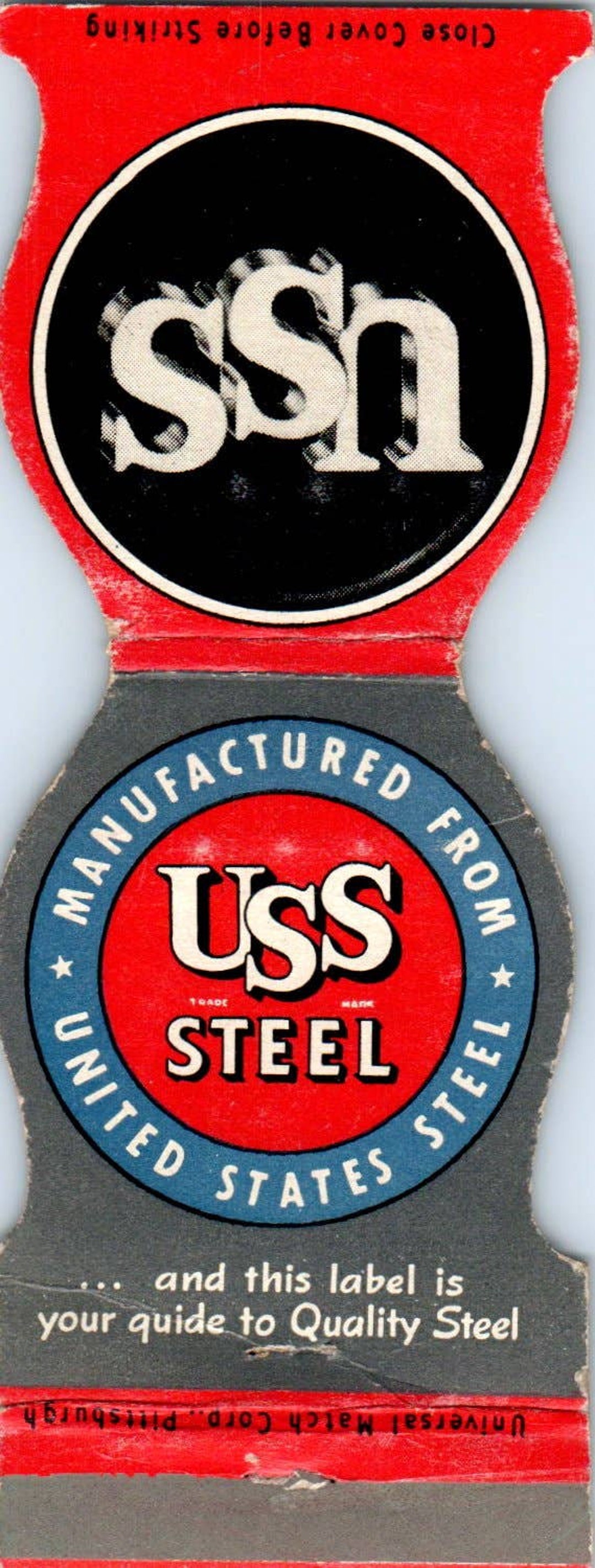 USS Steel Pittsburgh PA Die Cut Advertising Matchbook Cover SA1-M3 - Etsy