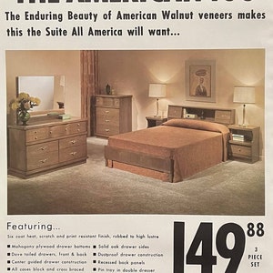 1960 MCM Bedroom Set Gambles 100 Retail Store Display Advertising ...
