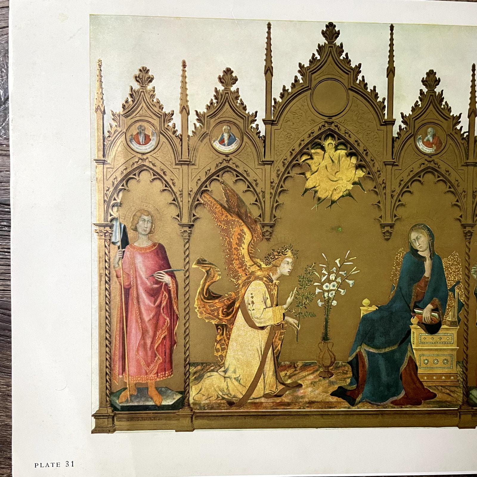 The Annunciation Simone Martini Lithograph Vintage Art Print 9x12 V11 ...