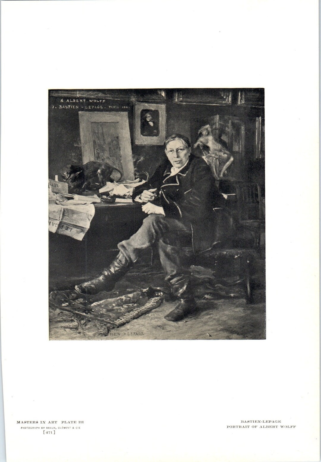 Portrait of Albert Wolfe - Bastien-lepage 1908 Victorian Art Print AB8 ...