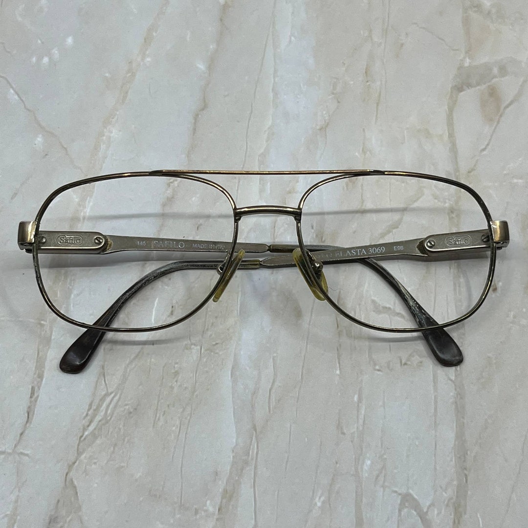 Safilo Elasta 3069 Italy Gold Tone Men’s Aviator Eyeglasses Frames TK2-G1-1 - Etsy