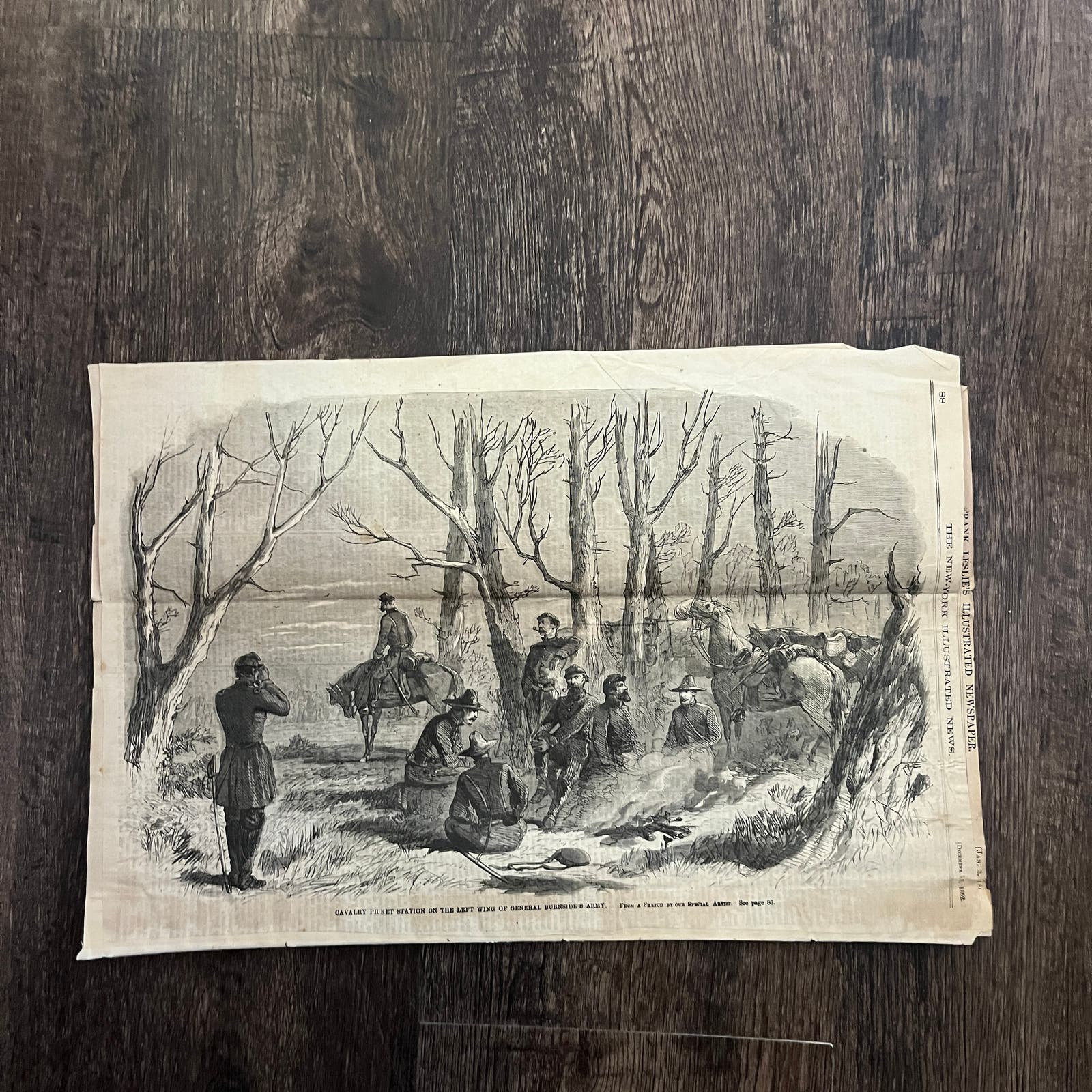 Cavalry Picket Station Left Wing Burnside's Army 1863 Civil War ...