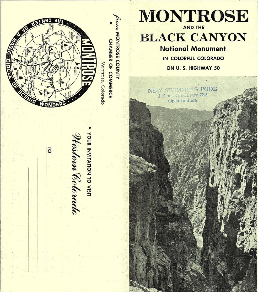 1950s Montrose and the Black Canyon National Monument CO Travel ...