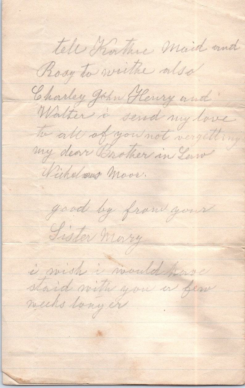 1900 Handwritten Letter Mary Schneikert Lackawanna County - Scranton ...
